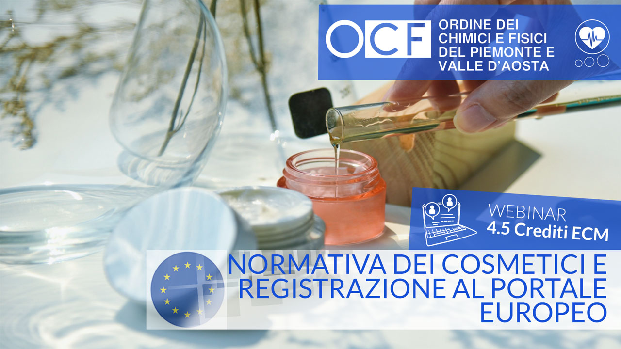 Corso: Normativa dei cosmetici e registrazione al portale europeo